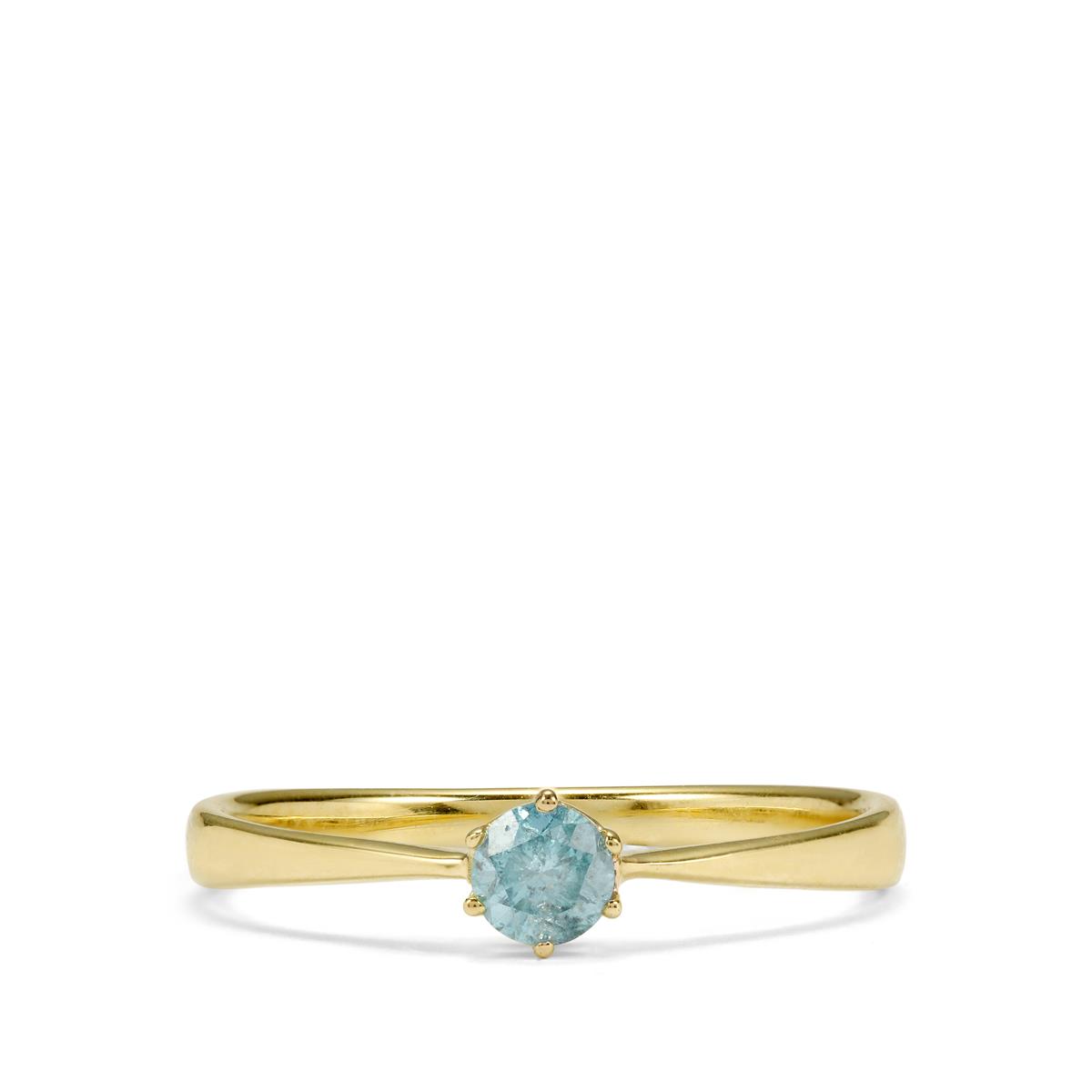 Ice Blue Diamond Ring in 9K Gold 0.25ct | Gemporia