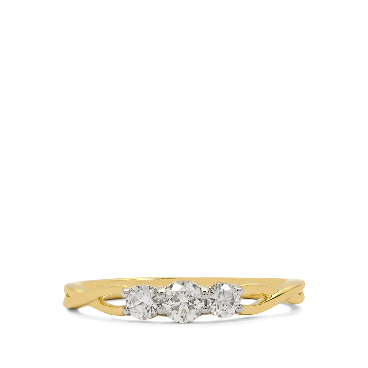 Namibian Diamond Ring in 9K Gold 0.34ct | Gemporia