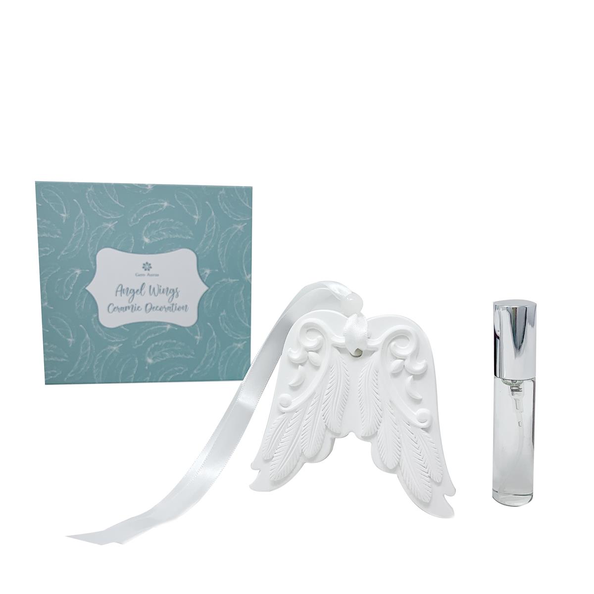 Gem Auras Ceramic Wings Sprayable Decoration with White Jade ATGW 6cts ...