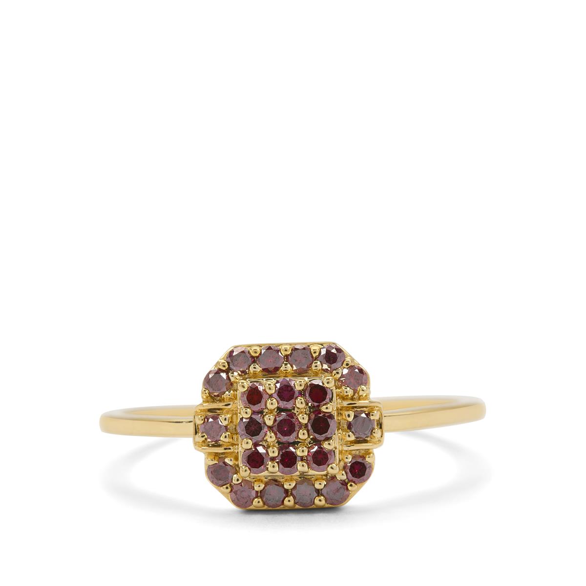 Violet Diamonds Ring in 9K Gold 0.37cts | Gemporia