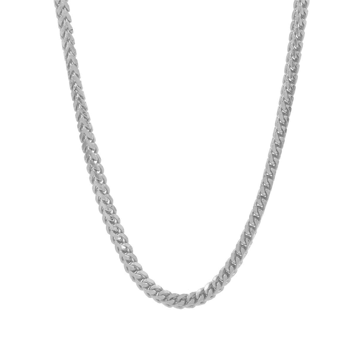 22 Sterling Silver Tempo Diamond Cut Franco Slider Chain 3.27g | Gemporia