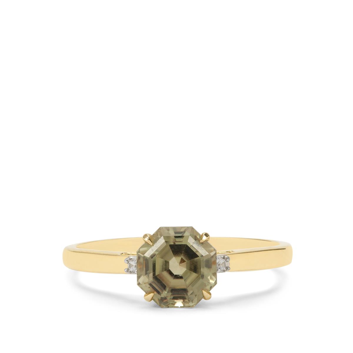Csarite® Ring with White Zircon in 9K Gold 1.70cts | Gemporia