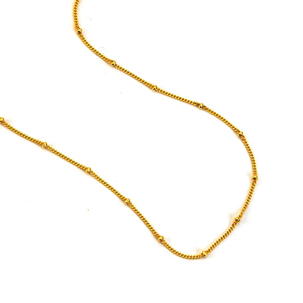 16/18'' Gold Plated Sterling Silver Tempo Ball Chain 2.50g | Gemporia