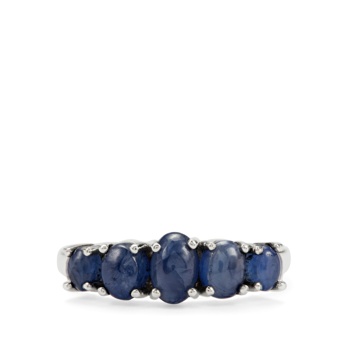 No Heat Mogok Blue Sapphire Ring in Sterling Silver 2.67cts | Gemporia