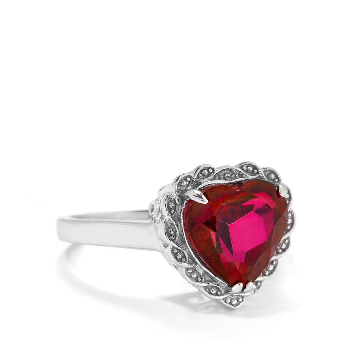 Crimson Red Topaz Ring in Sterling Silver | Gemporia