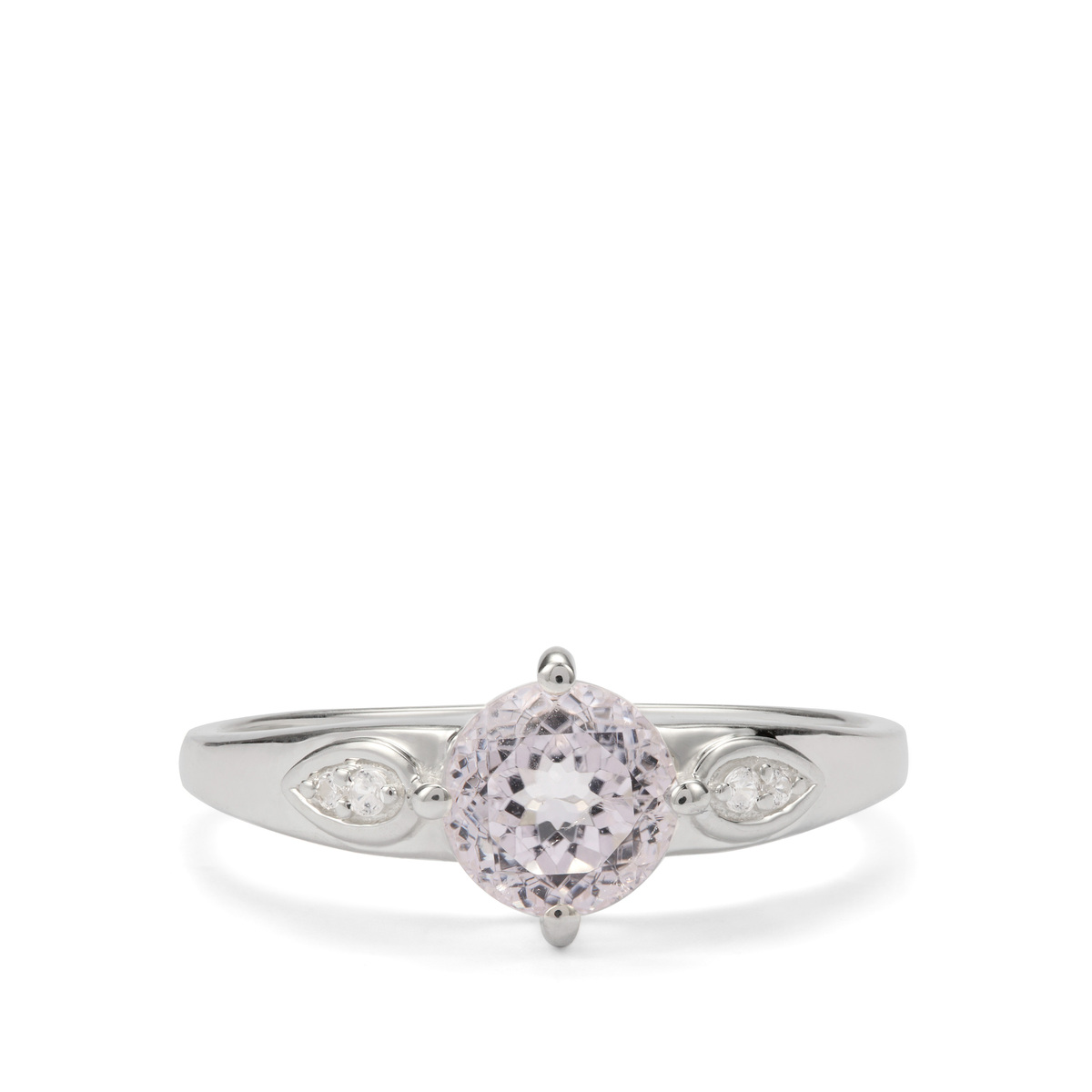 Boto Ice Kunzite Ring with White Zircon in Sterling Silver 1.48cts ...