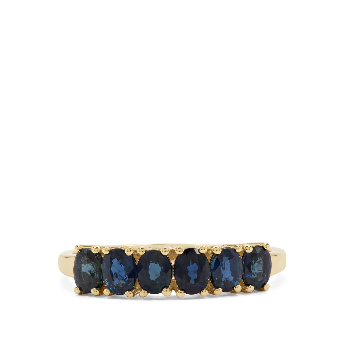 Nigerian Blue Sapphire Ring in 9K Gold 1.30cts | Gemporia