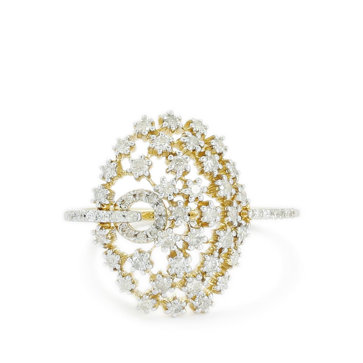 1/2ct Certified Diamond 9K Gold Constellation Ring | Gemporia