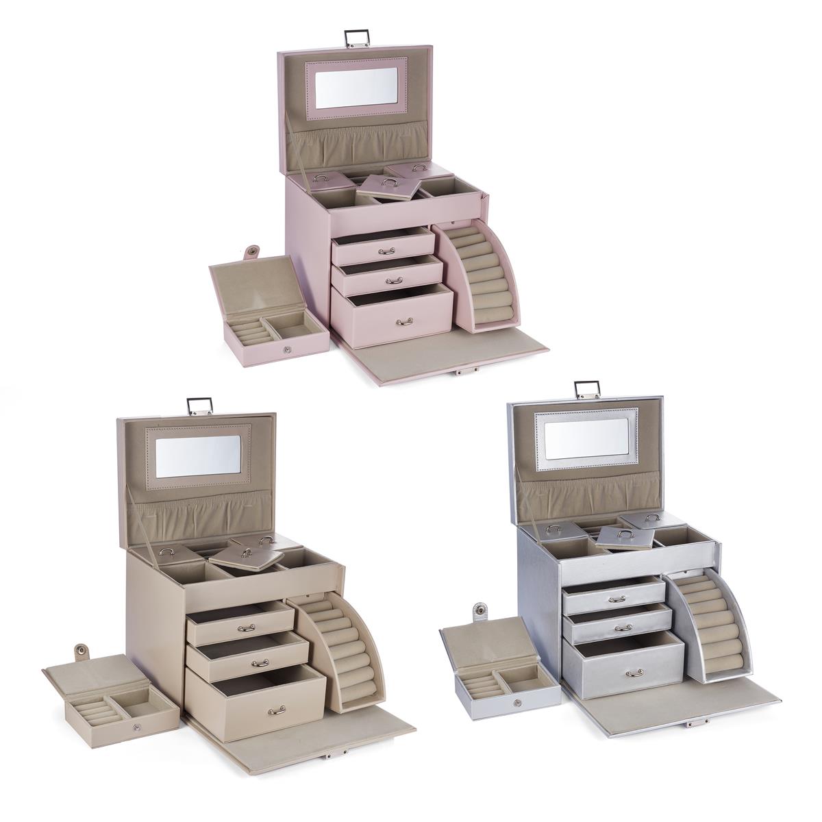 Large Contemporary Jewellery Box with Matching Travel Case in a Range ...