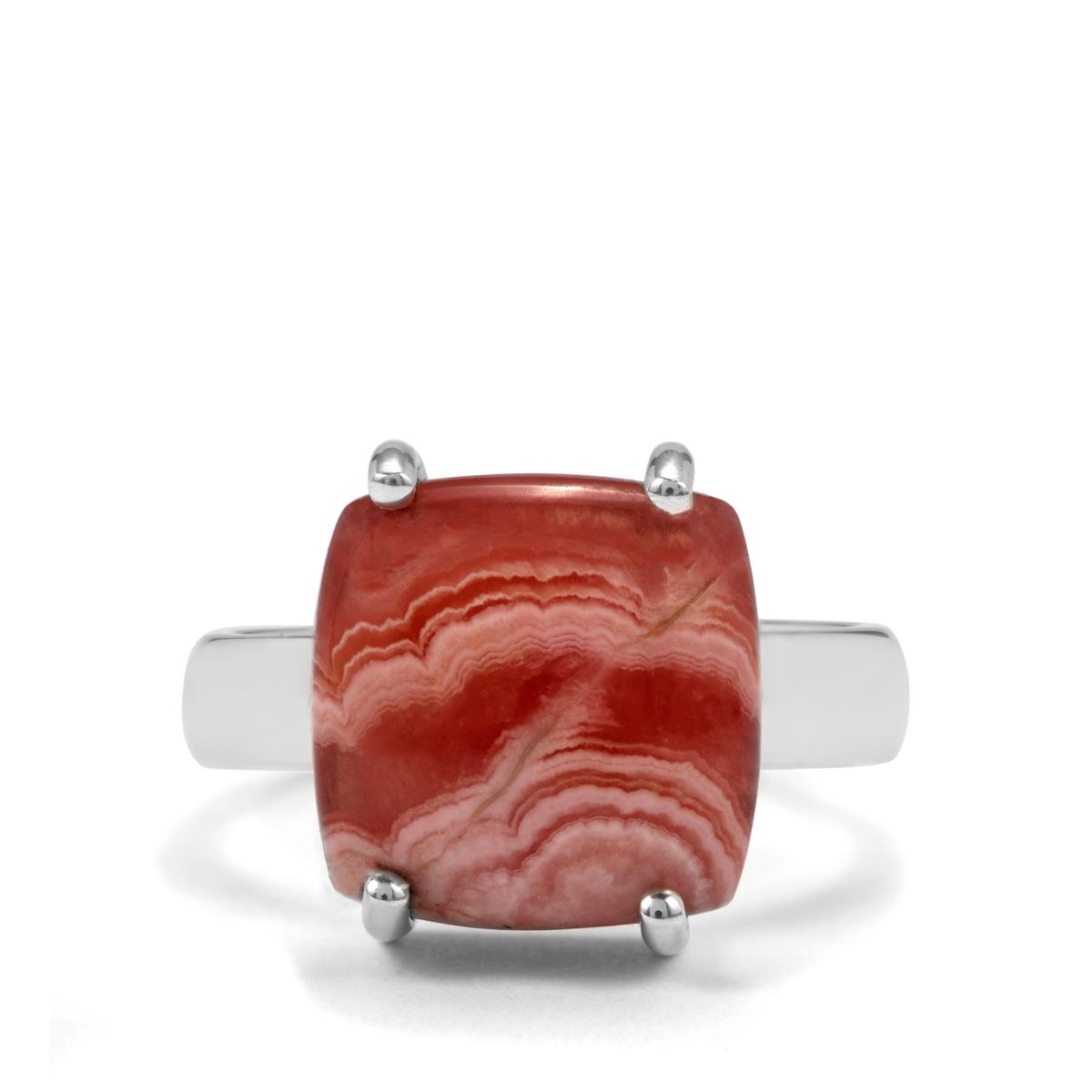 Inca Rose Rhodochrosite Ring in Sterling Silver 8cts | Gemporia