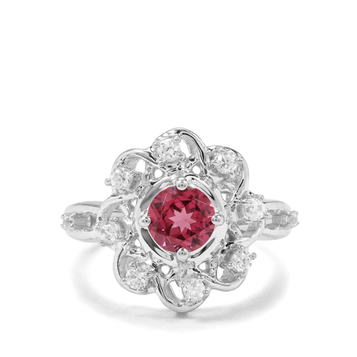 Mahenge Garnet Nora Saul Ring with White Zircon in Sterling Silver 1 ...