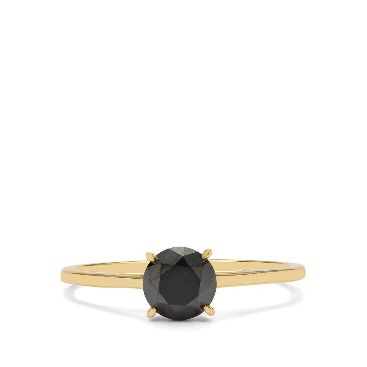 'The Phantom Diamond’ 9K Gold Ring Black Diamond 1.05cts | Gemporia