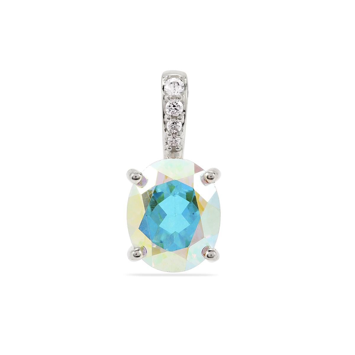 Mercury Mystic Topaz Pendant with White Zircon in Sterling Silver 4 ...
