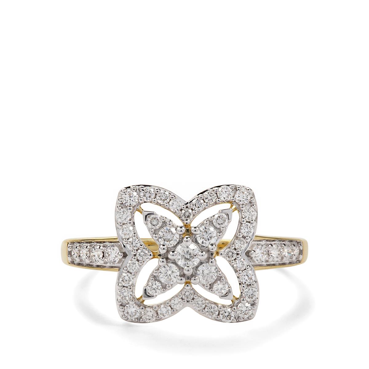 SI Namibian Diamond Ring in 9K Gold 0.54ct | Gemporia