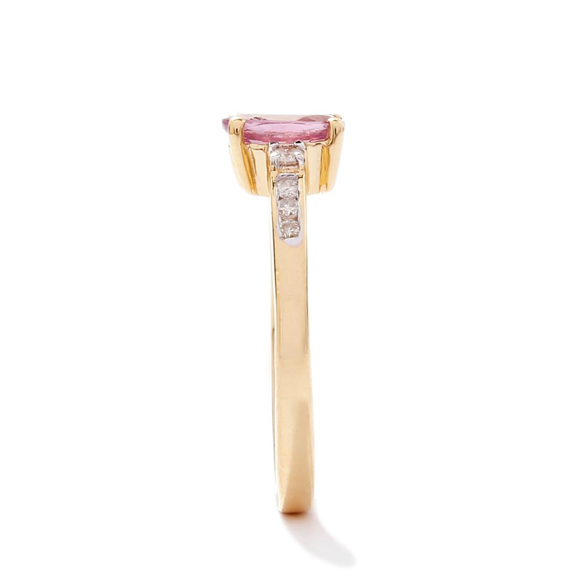 Mahenge Spinel Ring with Diamond in 18k Gold 1.13cts | Gemporia