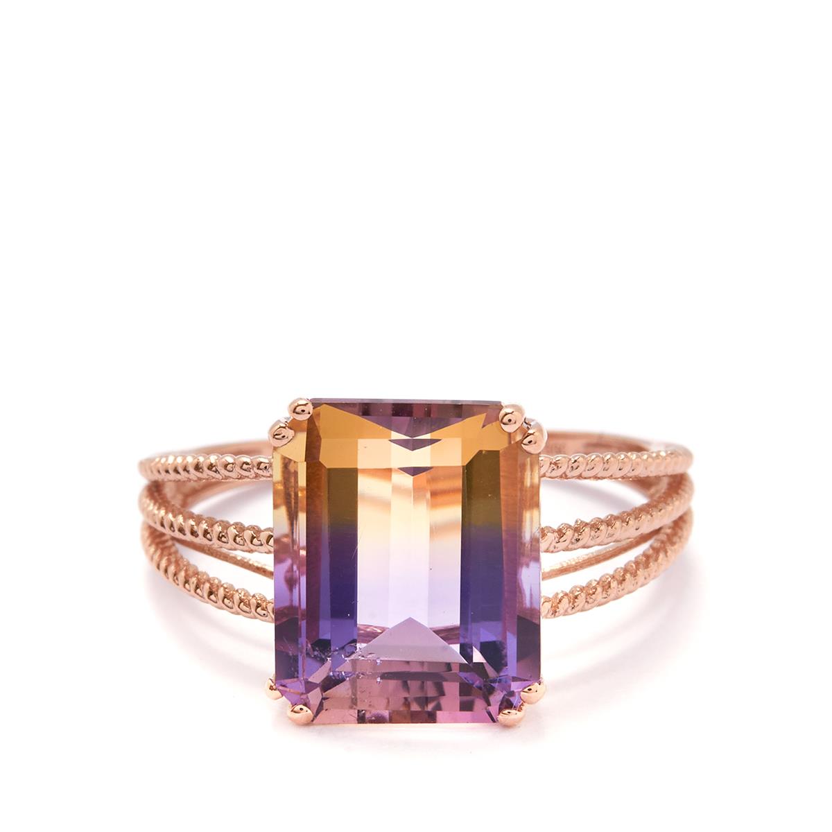 Anahi Ametrine Ring in 9K Rose Gold | Gemporia