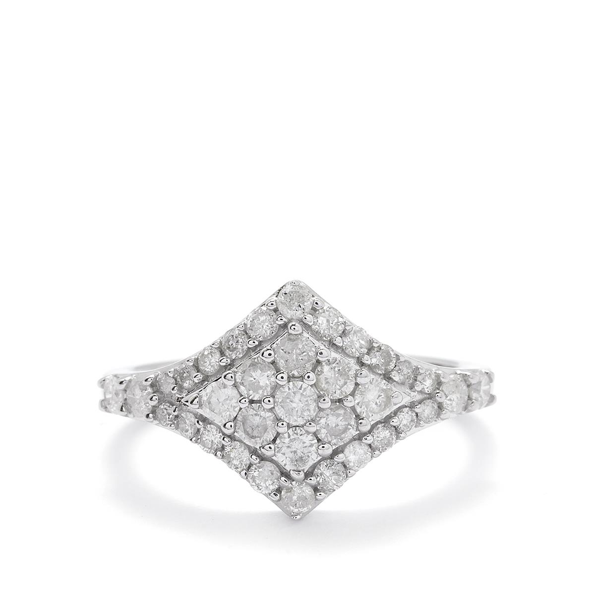 3/4ct Certified Diamond 9K White Gold Tomas Rae Ring | Gemporia