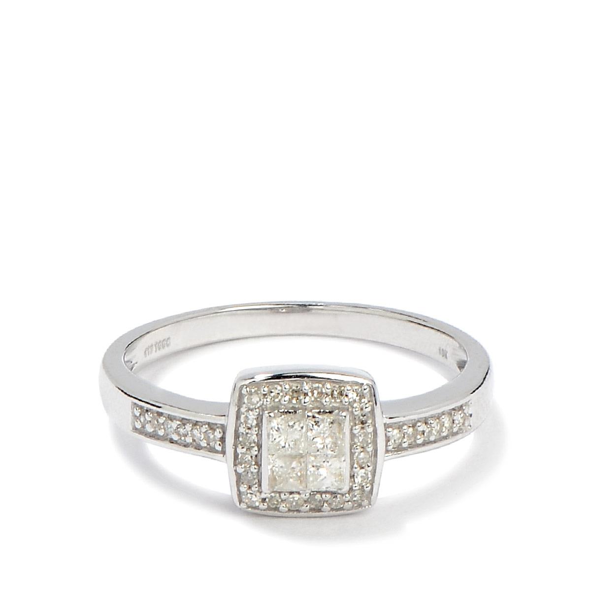 1/3ct Certified Diamond 9K White Gold Tomas Rae Ring | Gemporia