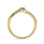 Ice Blue Diamond Ring with White Diamond in 9K Gold 0.50ct | Gemporia