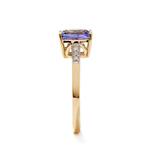 Bi-Colour Tanzanite & Diamond 9K Gold Tomas Rae Ring ATGW 2.77cts ...