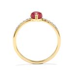 Greenland Ruby Ring with Canadian Diamond in 9K Gold 0.90ct | Gemporia
