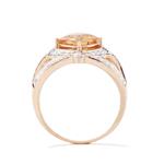 Imperial Garnet & Diamond 18k Gold Tomas Rae Ring MTGW 2.40cts | Gemporia