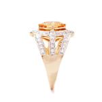 Imperial Garnet & Diamond 18k Gold Tomas Rae Ring MTGW 2.40cts | Gemporia