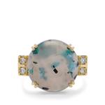 Blue Aquadite Ring with Aquaiba™ Beryl in Gold Plated Sterling Silver ...