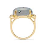 Blue Aquadite Ring with Aquaiba™ Beryl in Gold Plated Sterling Silver ...