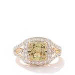 Csarite® & Diamond 18k Gold Ring MTGW 2.62cts | Gemporia