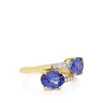 AAA Tanzanite & Diamond 18k Gold Tomas Rae Ring MTGW 3.04cts | Gemporia