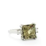 Csarite® & Diamond Platinum 950 Ring MTGW 5.58cts | Gemporia