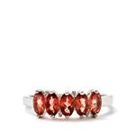 Mongolian Andesine Ring with White Topaz in Sterling Silver | Gemporia