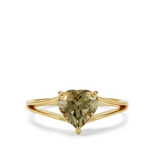 Csarite®, Multi-Colour Sapphire Ring with White Zircon in 9K Gold 2 ...