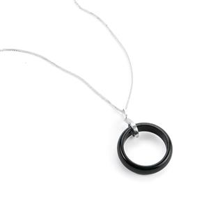 Type A Dulong Jadeite Necklace with White Topaz in Gold Tone Sterling ...