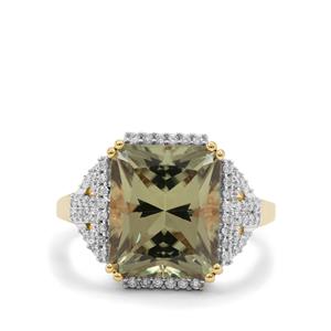 1.66ct Csarite & Diamond 18K Gold Ring | Gemporia