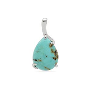 3cts Fox Turquoise Sterling Silver Pendant | Gemporia