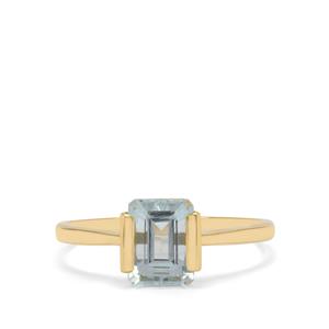 1.30cts Pedra Azul Aquamarine 9K Gold Ring Gemporia