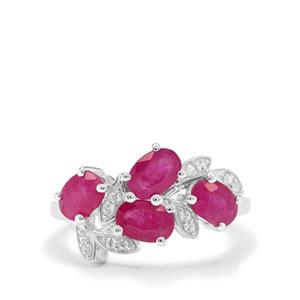 0.65ct Kenyan Ruby Sterling Silver Ring | Gemporia