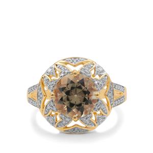 Csarite & Diamond 18k Gold Ring MTGW 5.15cts | Gemporia