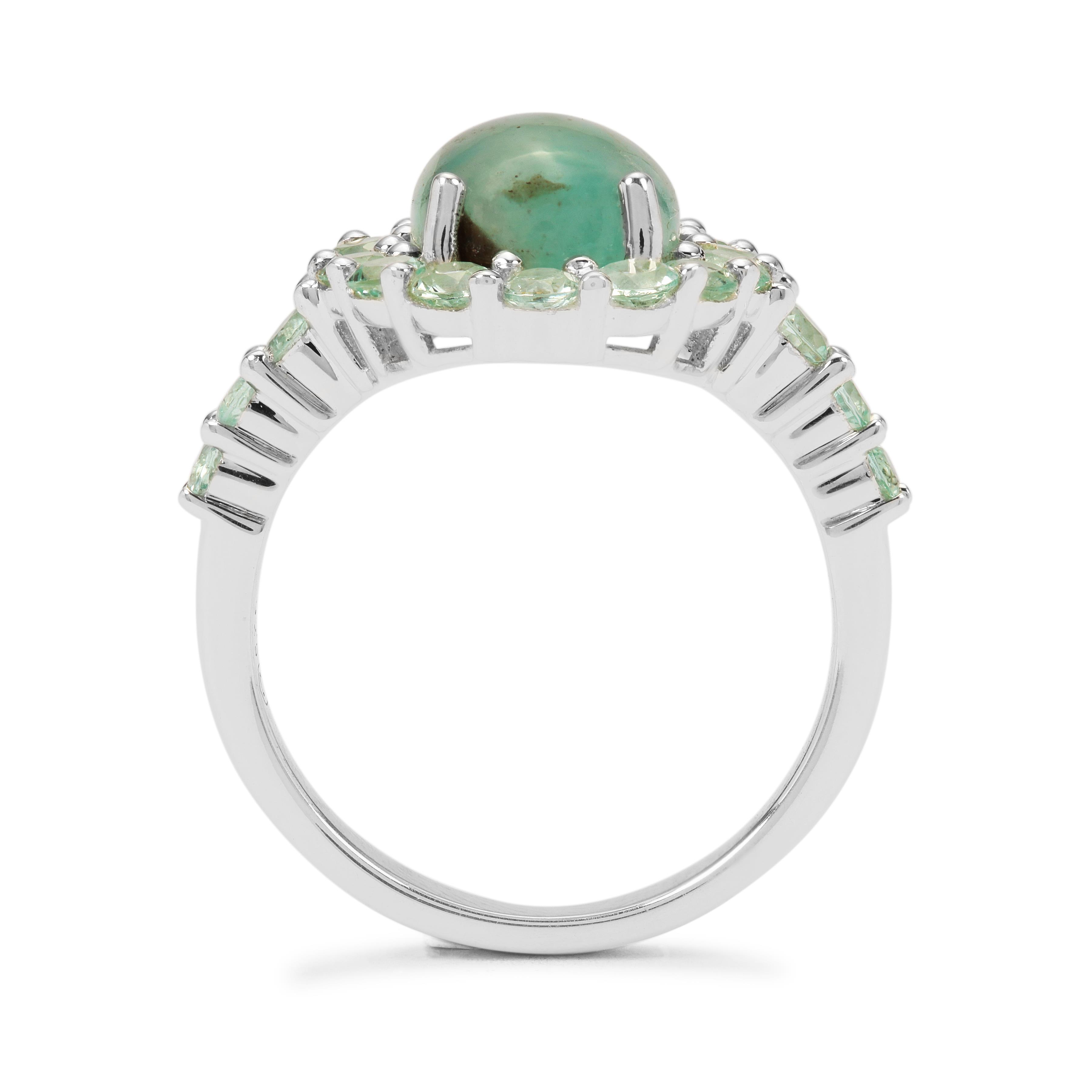 Aquaprase™ Ring with Aquaiba™ Beryl in Sterling Silver 3.50cts | Gemporia