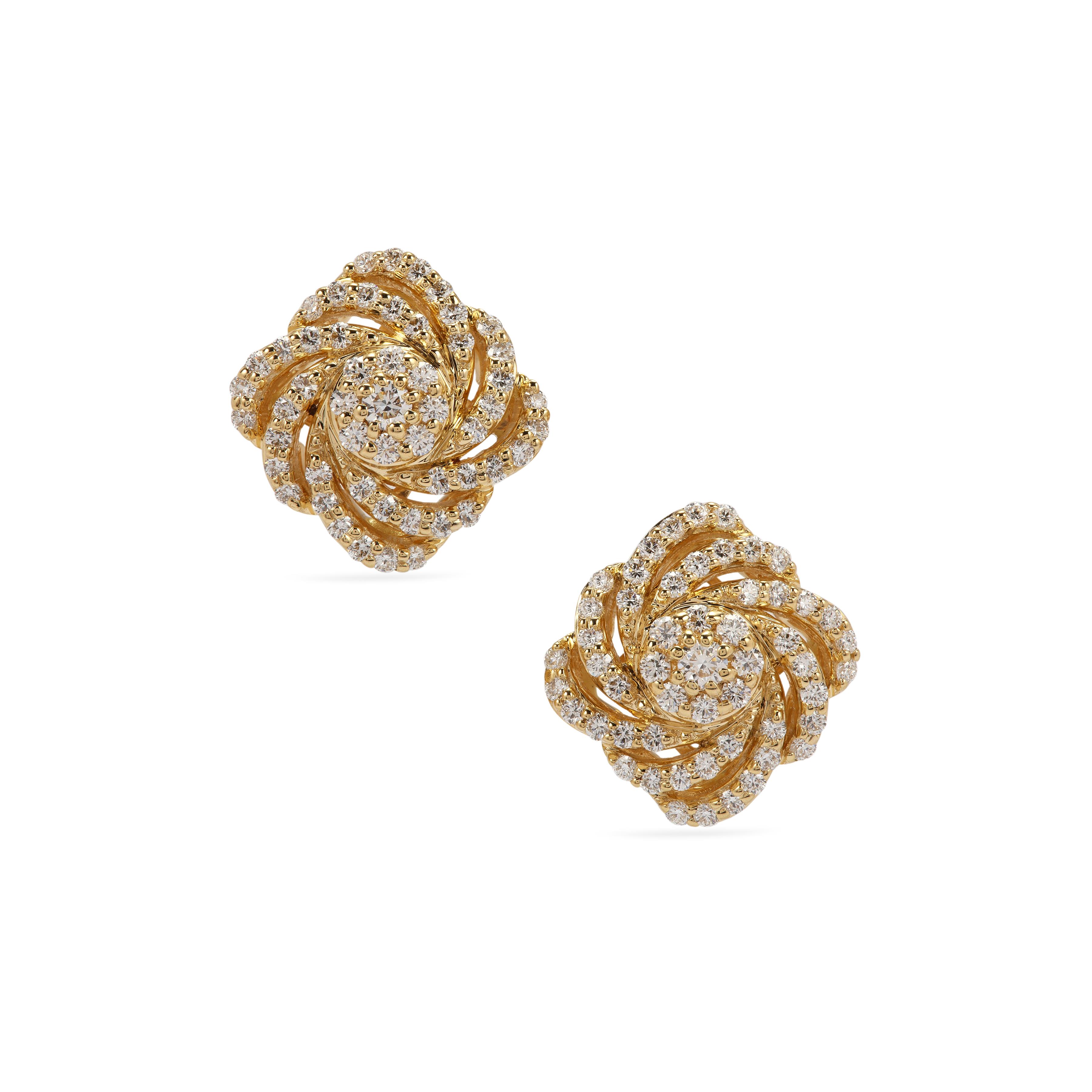 D Flawless Diamond Earrings in 18K Gold 0.64ct | Gemporia