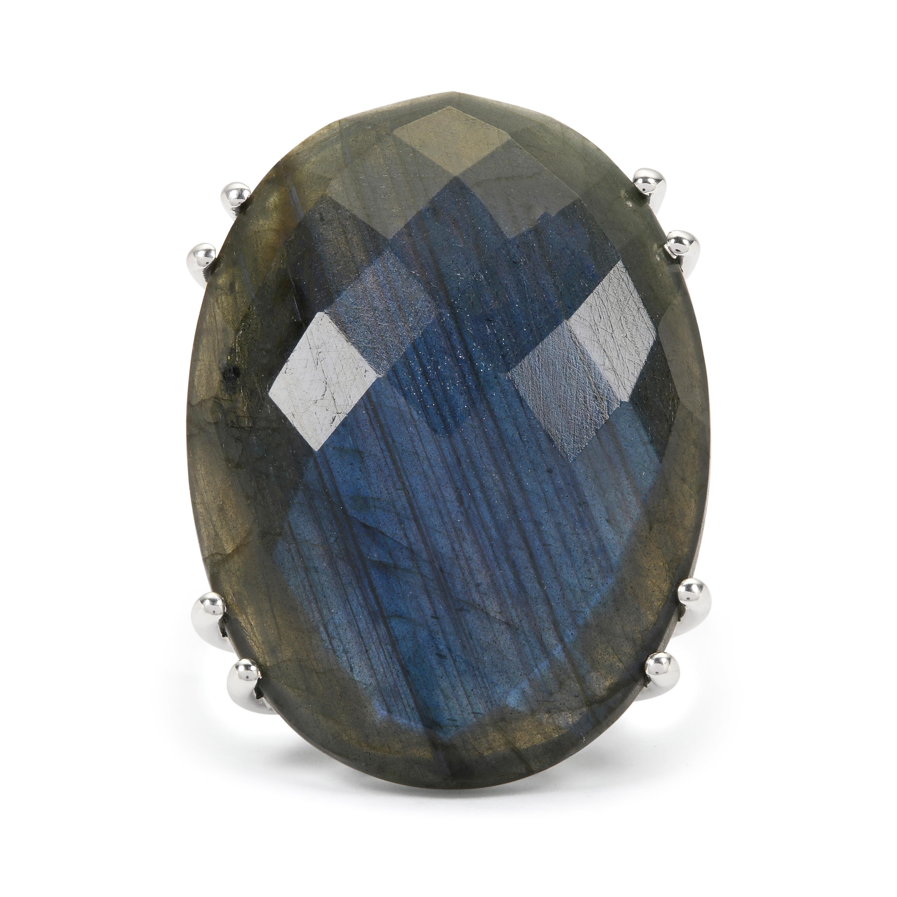 Labradorite Ring in Sterling Silver 46.90cts | Gemporia