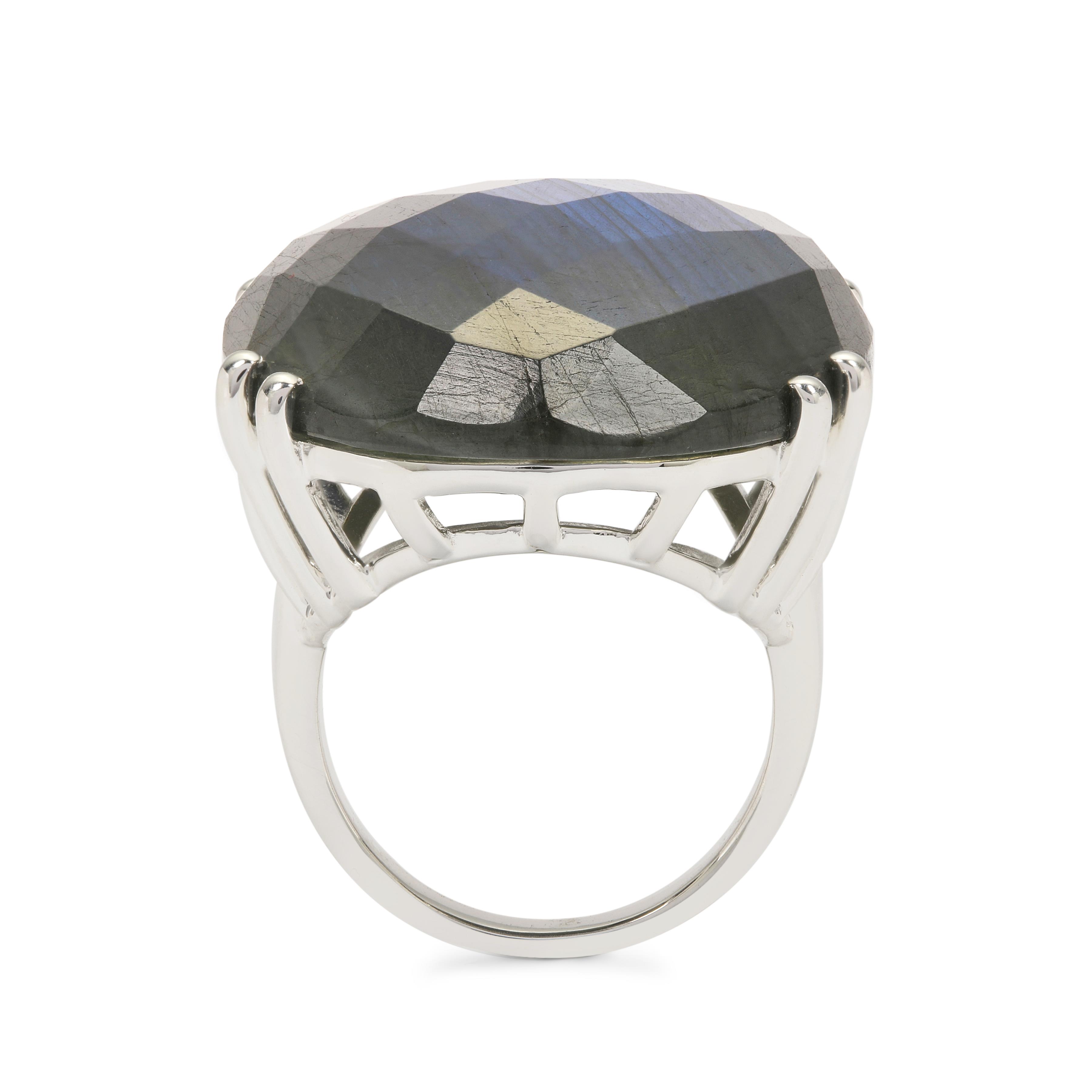 Labradorite Ring in Sterling Silver 46.90cts | Gemporia