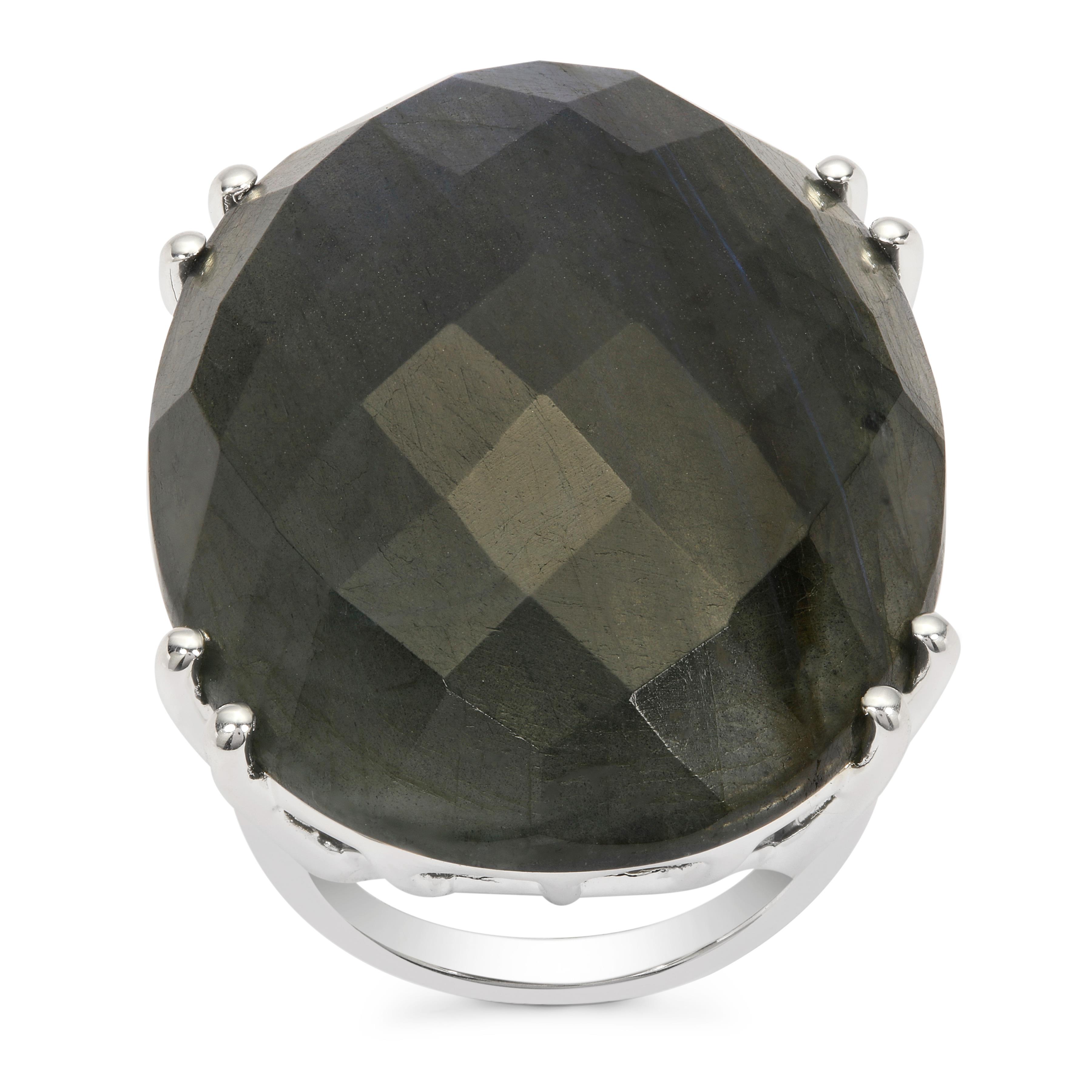 Labradorite Ring in Sterling Silver 46.90cts | Gemporia