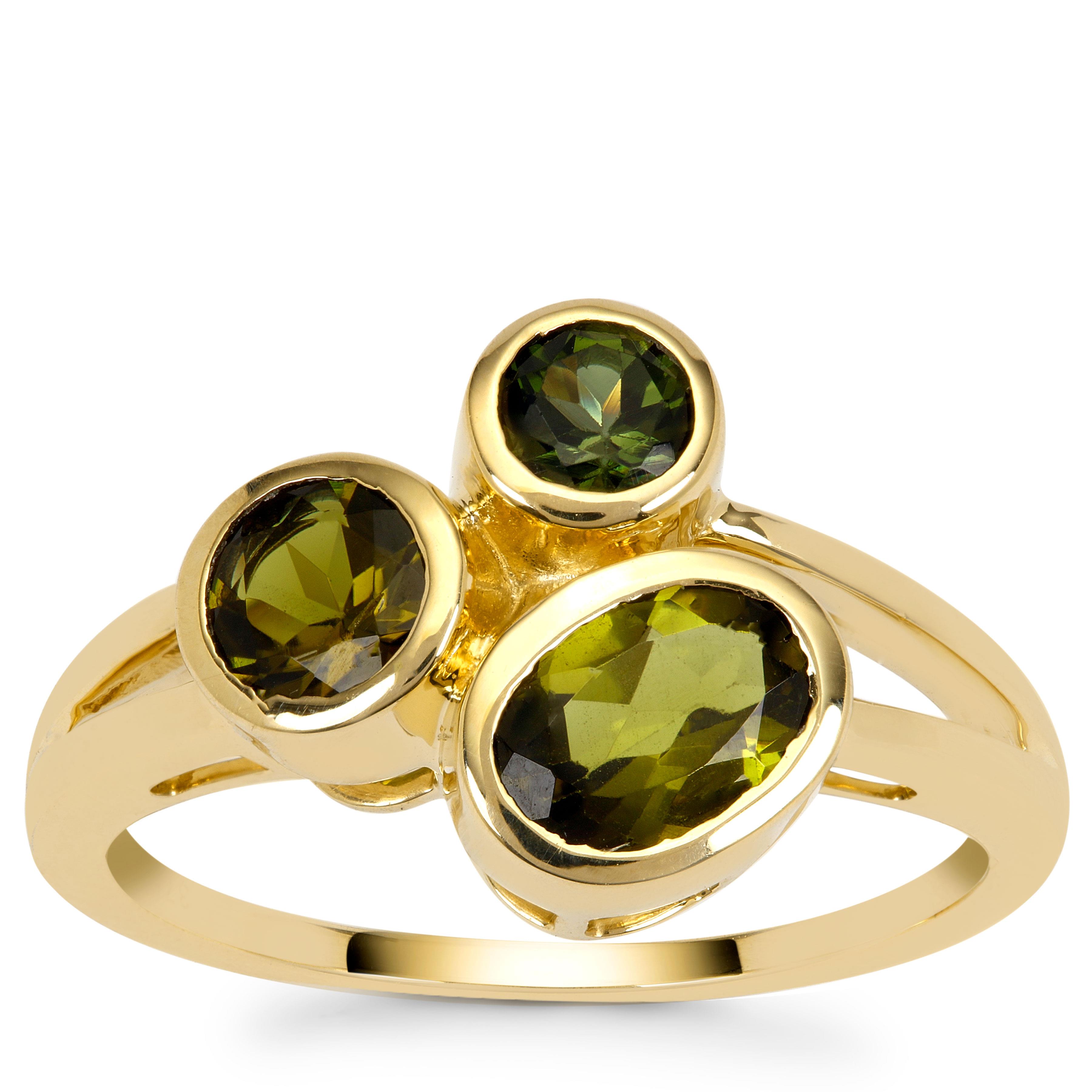 Congo Green Tourmaline Ring in 9K Gold 1.55cts | Gemporia
