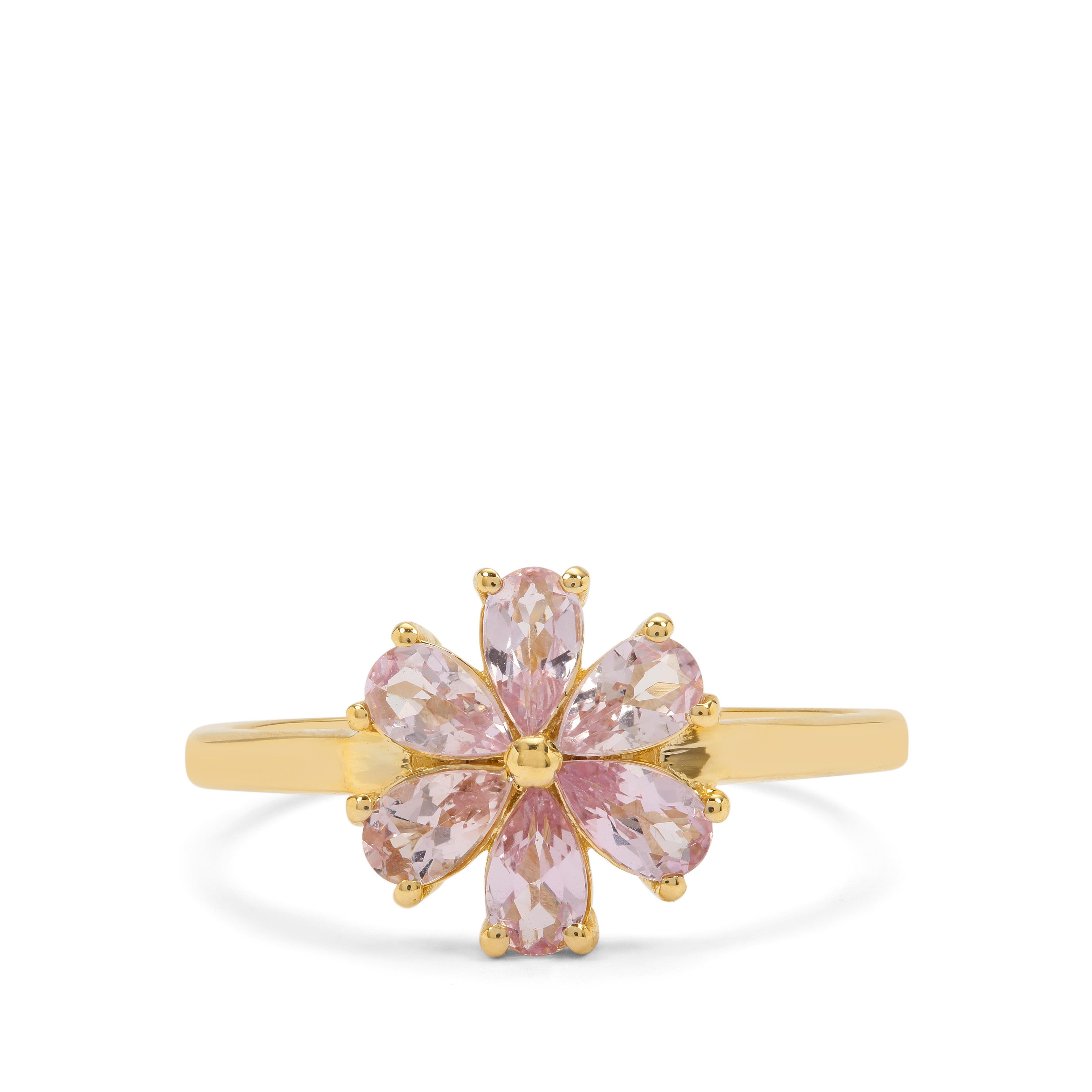 Imperial Pink Topaz Ring in 9K Gold 1.25cts | Gemporia