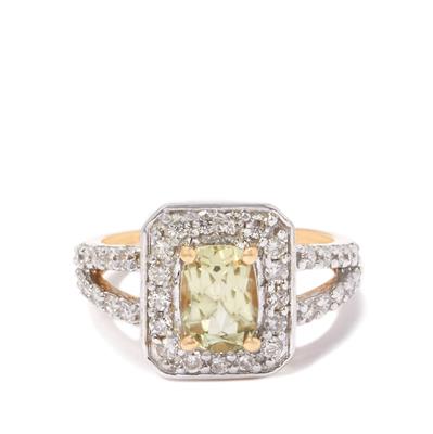 Csarite® Ring with Diamond in 18k Gold 1.66cts | Gemporia