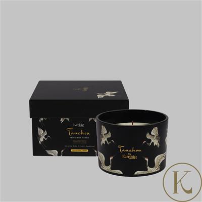 Tanchou by Kimbie Home Cashmere Musk Candle With Triple Wick & Black ...