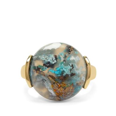 Blue Aquadite Ring in 9K Gold 12.60cts | Gemporia